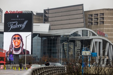 Signage Memorializes Rapper Takeoff His Funeral Editorial Stock Photo ...