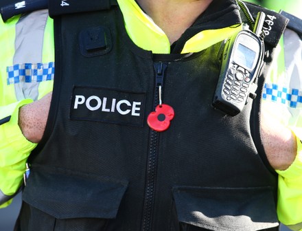 Remembrance Poppy On Police Vest Editorial Stock Photo - Stock Image ...