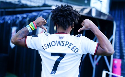 Ishowspeed Wearing Fulham Shirt Ahead Match Editorial Stock Photo ...
