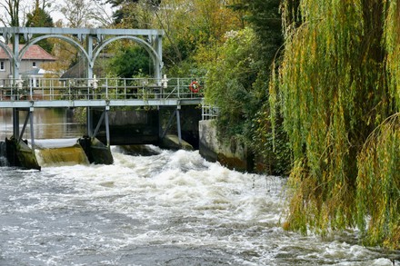 Sluice Gates Opened Marsh Lock By Editorial Stock Photo - Stock Image ...