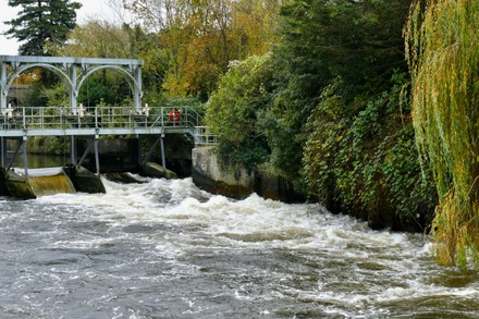 Sluice Gates Opened Marsh Lock By Editorial Stock Photo - Stock Image ...