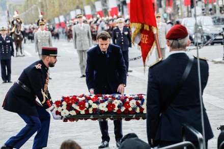 President Emmanuel Macron Place Bouquet Flowers Editorial Stock Photo ...