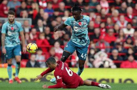 Thiago Alcantara Liverpool Slides Tackle Romeo Editorial Stock Photo ...
