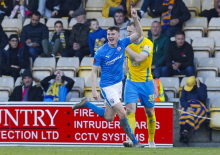 Goal Celebrations Darren Oldaker Chesterfield During Editorial Stock ...