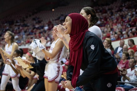 Hoosiers Cheer Bench During Ncaa Womens Editorial Stock Photo - Stock ...