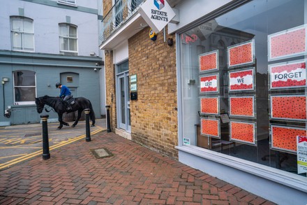 Estate Agent Window Wimbledon South West Editorial Stock Photo - Stock ...