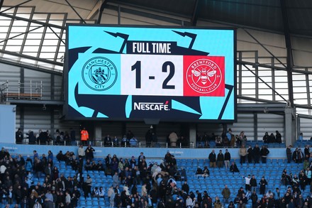 Electronic Scoreboard Displays Full Time Score Editorial Stock Photo ...