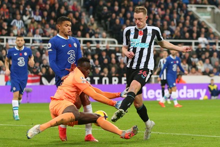Newcastle Uniteds Sean Longstaffs Shot Saved Editorial Stock Photo ...