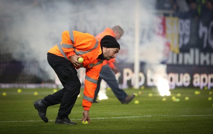 Stewards Pictured During Soccer Match Between Editorial Stock Photo ...
