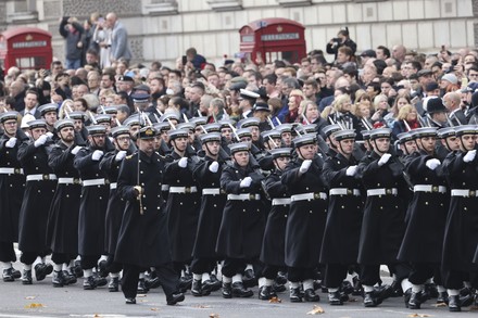 Members Royal Navy March Down Whitehall Editorial Stock Photo - Stock ...