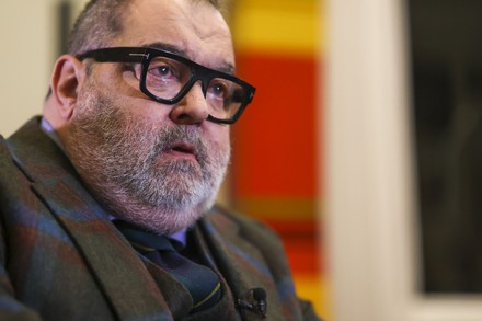 Argentine Journalist Jorge Lanata Speaks During Editorial Stock Photo