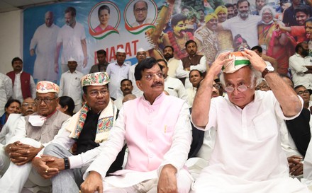 Senior Congress Leaders Digvijaya Singh Jairam Editorial Stock Photo ...