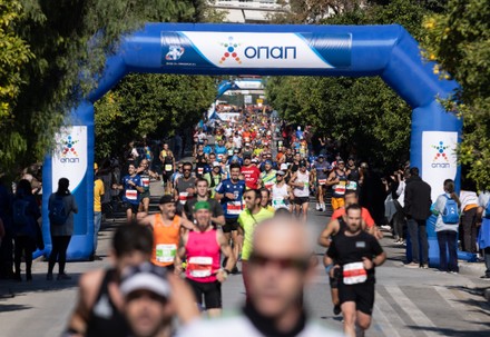 Runners Compete During 39th Athens Authentic Editorial Stock Photo ...