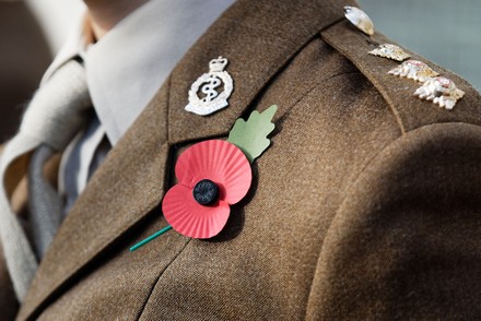 Red Poppy Worn By Member Armed Editorial Stock Photo - Stock Image ...