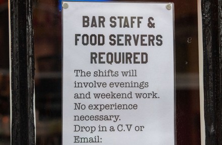 Advert Pub Window Bar Staff Food Editorial Stock Photo - Stock Image ...
