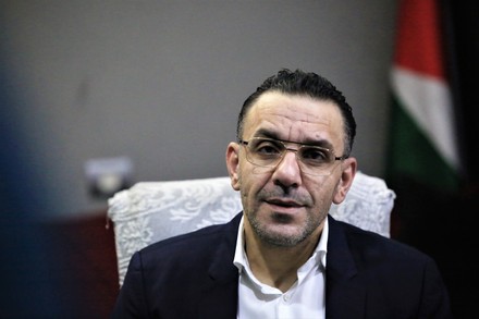 Jerusalems Palestinian Governor Adnan Ghaith Sits Editorial Stock Photo ...