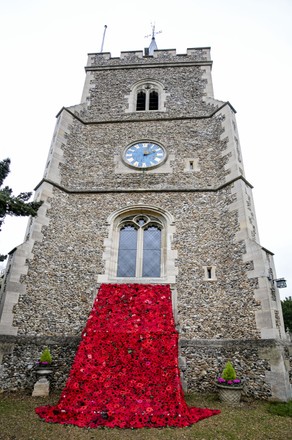 News Poppy Tributes St Marys Church Editorial Stock Photo - Stock Image ...