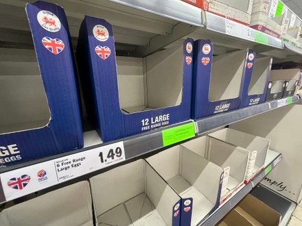 Empty Shelves Free Range Eggs Lidl Editorial Stock Photo - Stock Image ...