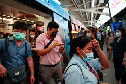People Wearing Face Mask Ride Bangkok Editorial Stock Photo - Stock ...