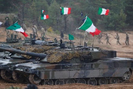 Italian Servicemen Their Armoured Vehicles Attend Editorial Stock Photo ...
