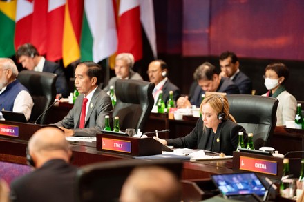 Italian Prime Minister Giorgia Meloni G20 Editorial Stock Photo - Stock ...