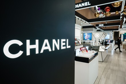 Items On Display Chanel Booth During Editorial Stock Photo - Stock ...
