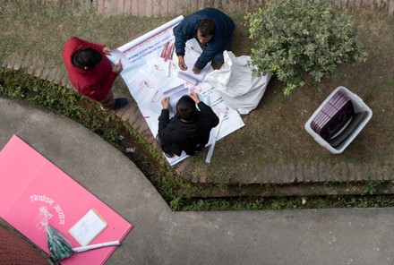 Nepalese Election Officers Collect Ballot Boxes Editorial Stock Photo ...