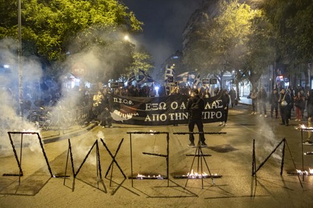 Students Cyprus Held Torch Lit Protest Editorial Stock Photo - Stock ...