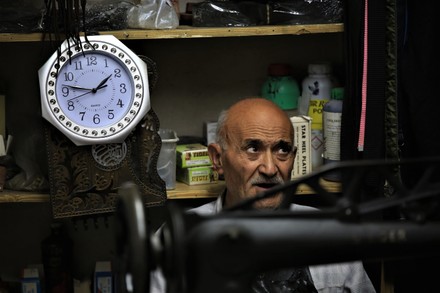 Shoe Mender Nabil Khuraim Performs His Editorial Stock Photo - Stock ...