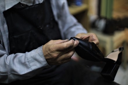 Shoe Mender Nabil Khuraim Performs His Editorial Stock Photo - Stock ...