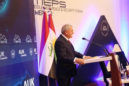 Iraqi President Abdul Latif Rashid Attends Editorial Stock Photo ...