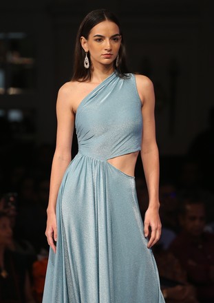 Model Walks Runway Presenting Creation Charini Editorial Stock Photo ...