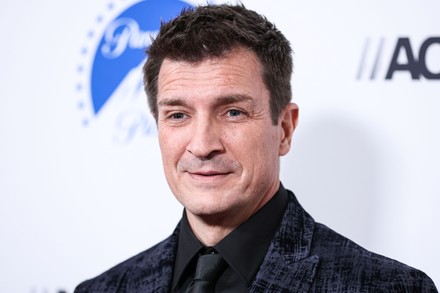 Canadianamerican Actor Nathan Fillion Arrives 36th Editorial Stock ...