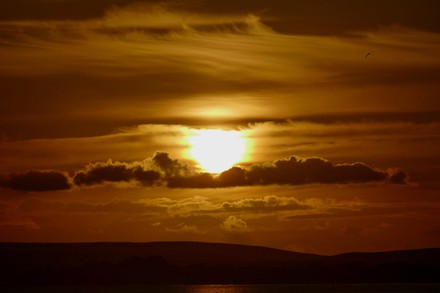 Days Sun Sets Over Beach Editorial Stock Photo - Stock Image | Shutterstock