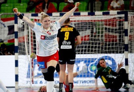 Denmarks Sarah Iversen Celebrates Winning Semi Editorial Stock Photo ...