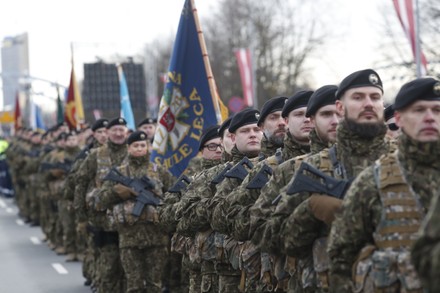 Latvian Army Servicemen Participate Traditional Military Editorial ...