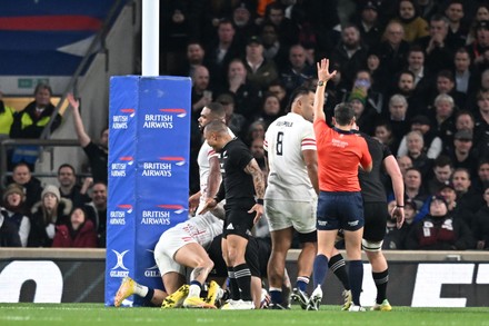 Referee Mathieu Raynal Signals Try All Editorial Stock Photo - Stock ...