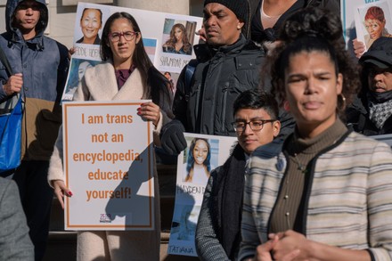 Transgender Activists Rally City Hall During Editorial Stock Photo ...