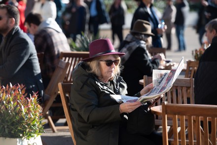 Lady Relaxes Sunshine Ascot Races Editorial Stock Photo - Stock Image ...