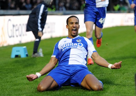 Scott Sinclair Bristol Rovers Celebrates Scoring Editorial Stock Photo ...