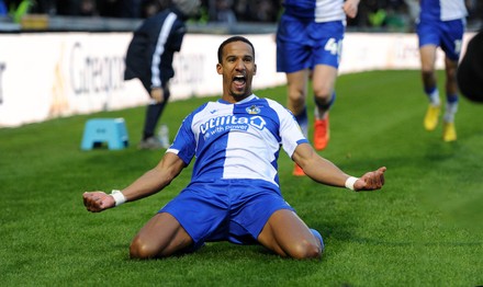 Scott Sinclair Bristol Rovers Celebrates Scoring Editorial Stock Photo ...