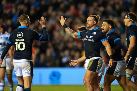 Try Scotlands Stuart Hogg Celebrates Scotlands Editorial Stock Photo ...