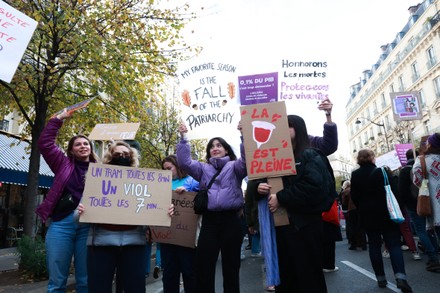 Feminist Protesters Placards Demonstration Against Gender Editorial ...