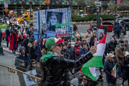 Iranians Rally Infront United Nations Headquarters Editorial Stock ...