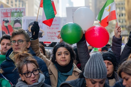 Iranians Rally Infront United Nations Headquarters Editorial Stock ...