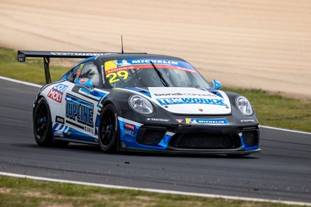 Driver Tom Taplin Porsche Sprint Challenge Editorial Stock Photo ...
