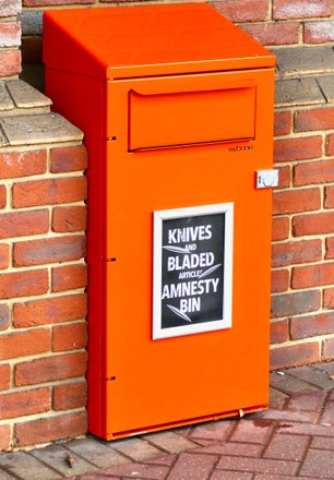 Knife Amnesty Bin Outside Tesco Dedworth Editorial Stock Photo - Stock ...