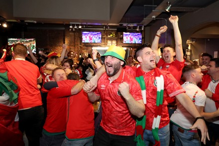 Wales Football Fans Celebrate Gareth Bales Editorial Stock Photo ...