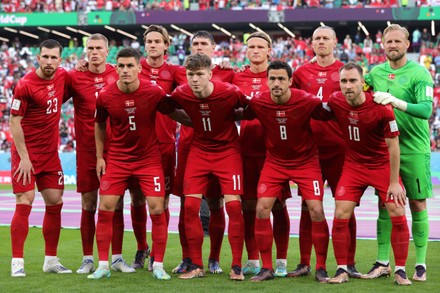 Starting Eleven Denmark Poses Prior Fifa Editorial Stock Photo - Stock ...