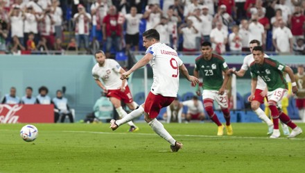 Robert Lewandowski Front Poland Shoots During Editorial Stock Photo ...